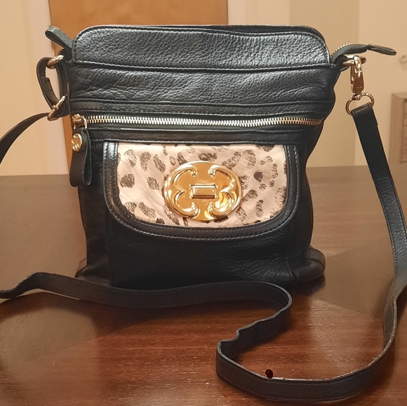 Emma Fox | Bags | Emma Fox Black Leather Crossbody Purse Handbag ...